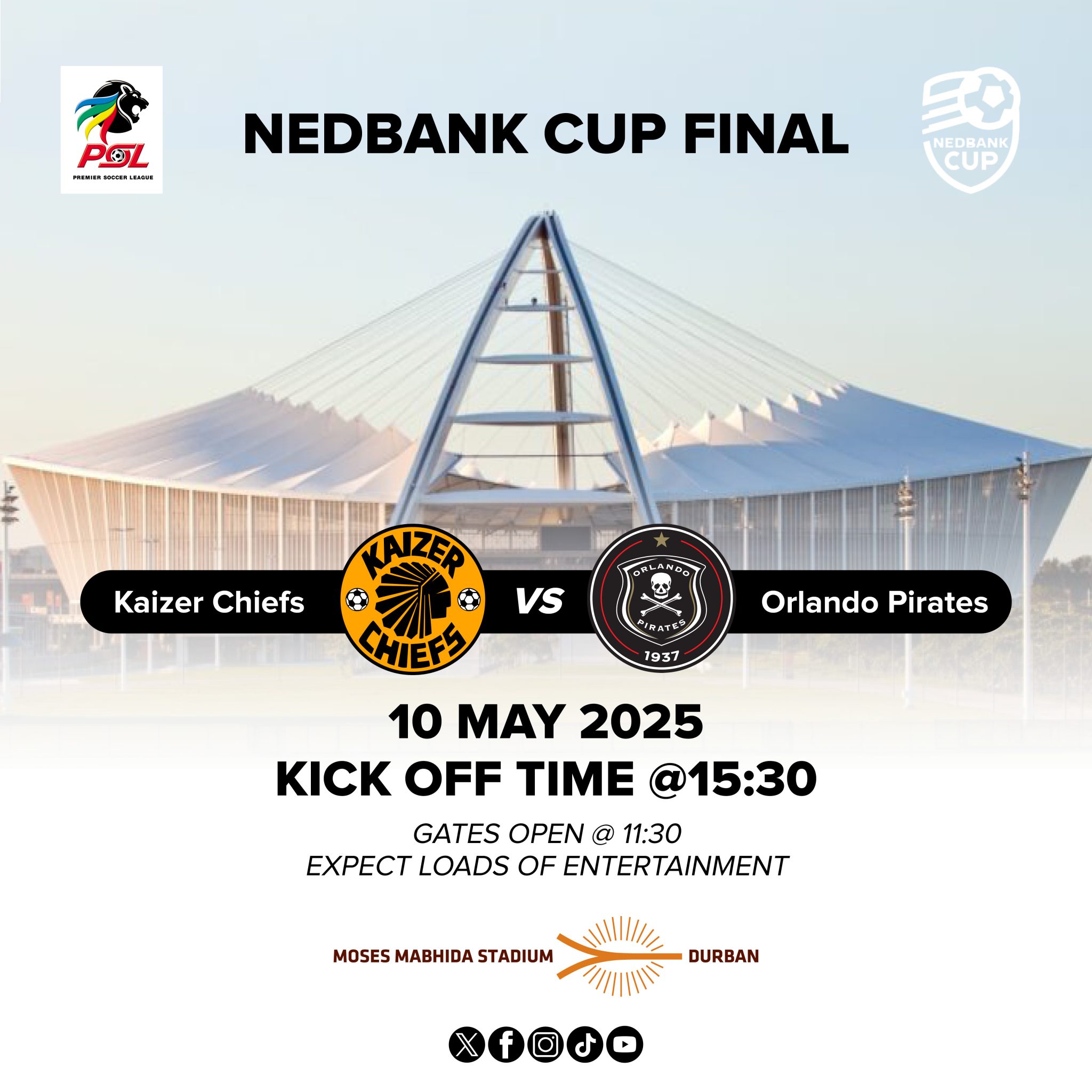Kaizer Chiefs vs Orlando Pirates | Nedbank Cup Final 2025 Moses Mabhida ...
